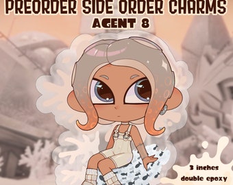 Agent Soda Double-sided Epoxy Keychain Charms Splatoon Inspired ...