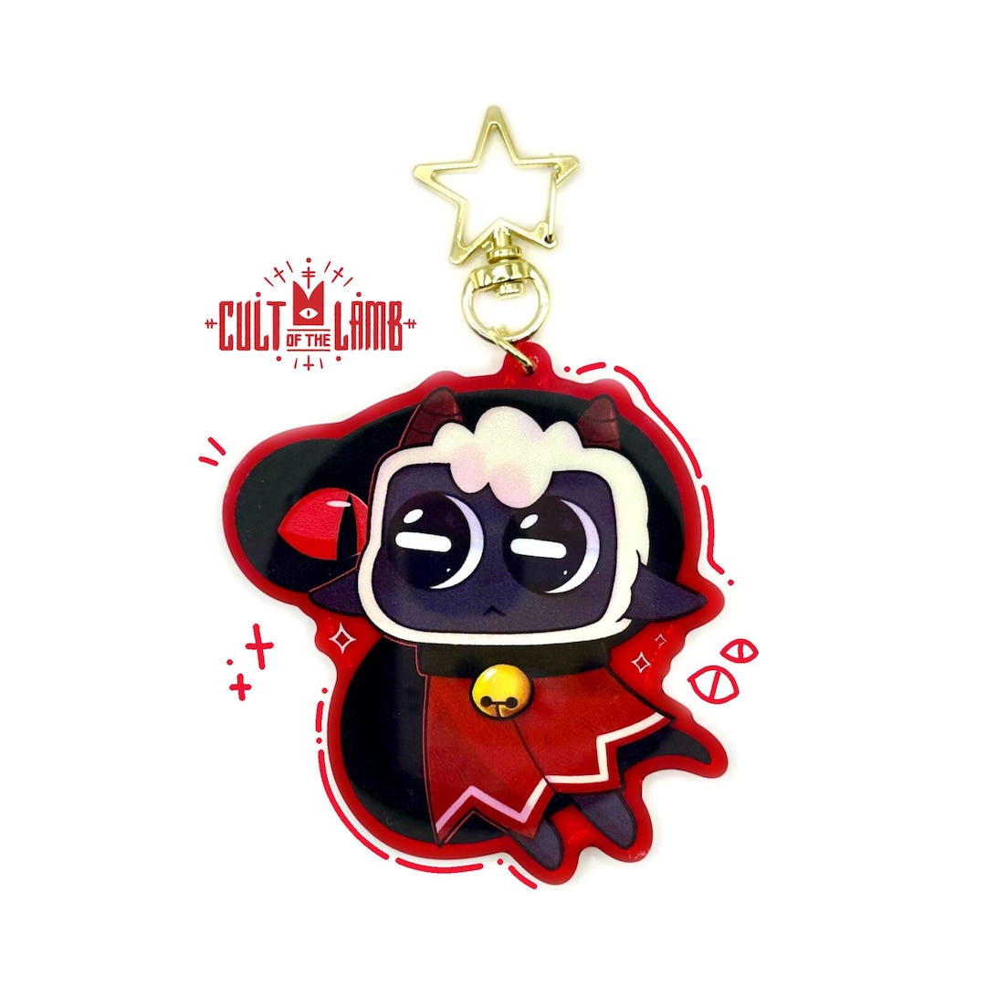 Cult of the Lamb Cute Sinner | Lamb Epoxy Acrylic Charm - Etsy