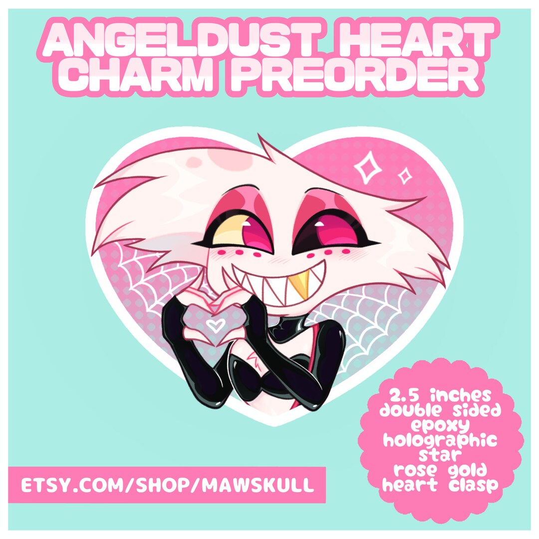 PREORDER Angel Dust Hazbin Hotel Heart Charms - Etsy UK