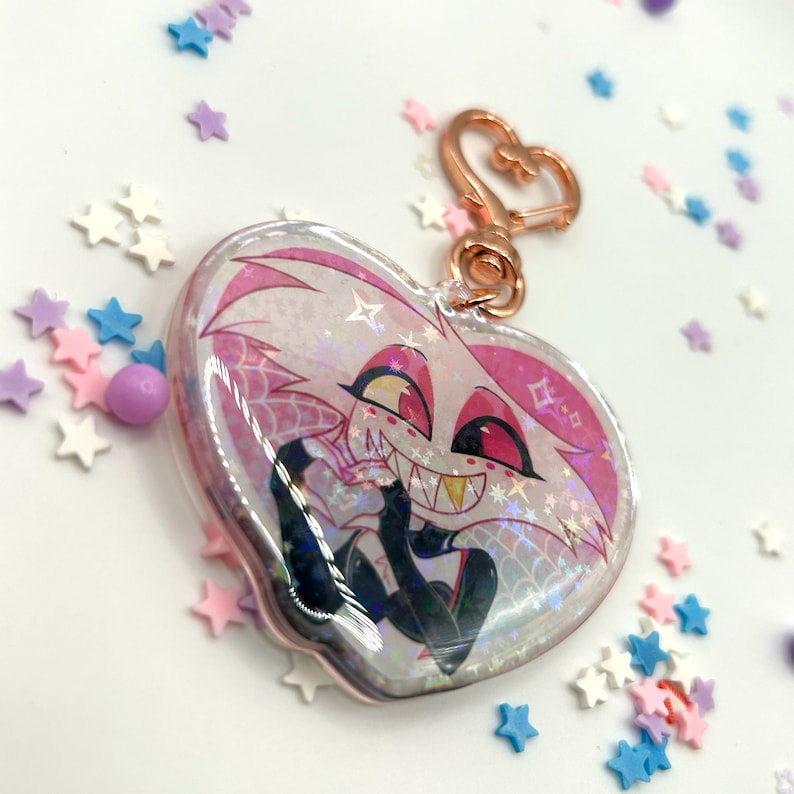 IN STOCK: Angel Dust Hazbin Hotel Heart Charms - Etsy Australia