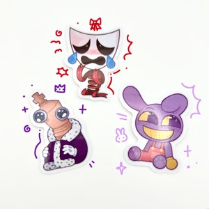 TADC Vinyl Stickers | the Amazing Digital Circus (PACK OF 3) Jax Gangle ...
