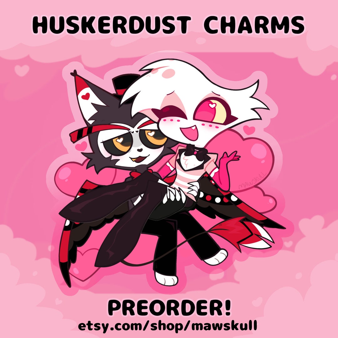PREORDER Huskerdust Hazbin Hotel Ship Epoxy Charms Husk X Angel Dust - Etsy