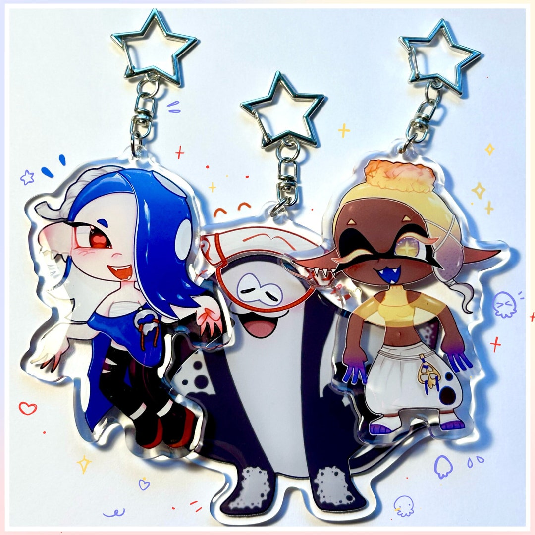 LAST CHANCE! Splatoon 3 Deep Cut Acrylic Charms - Shiver Frye Bigman - Etsy