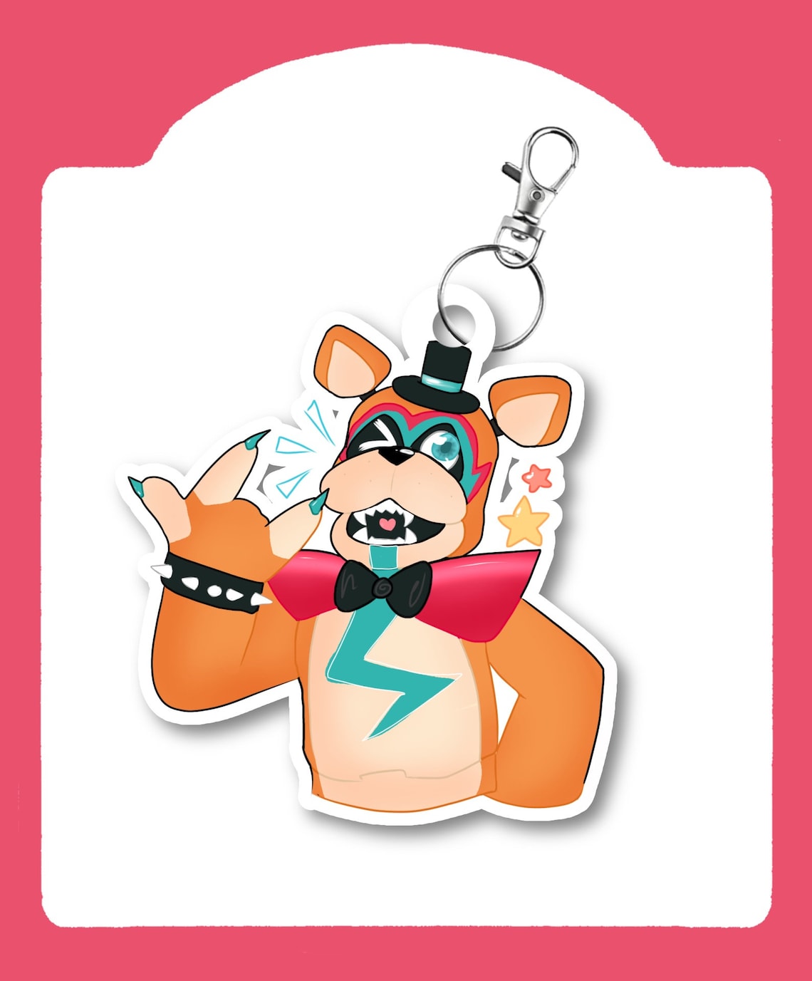 Glamrock Freddy Fnaf KEYCHAIN - Etsy UK