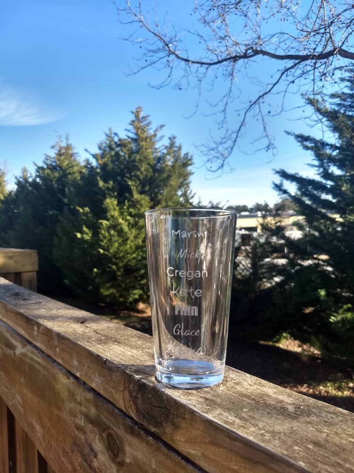 Etched Personalized Pint Glass - Etsy