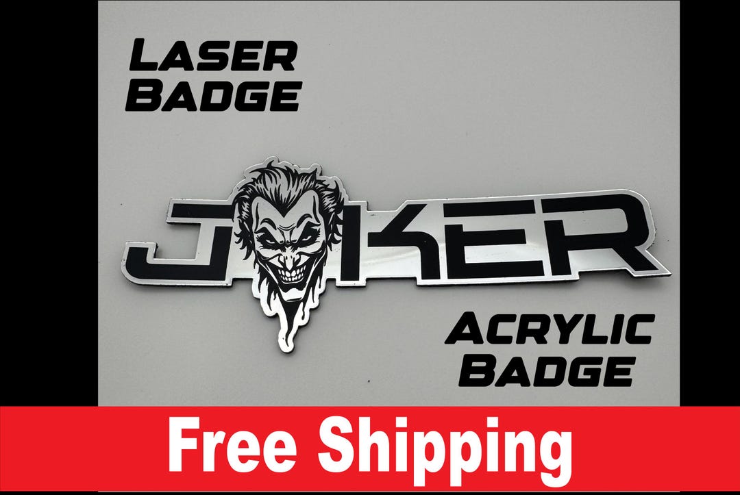 Joker Car Club Badge, Acrylic Emblem for Off-road Culture - Etsy