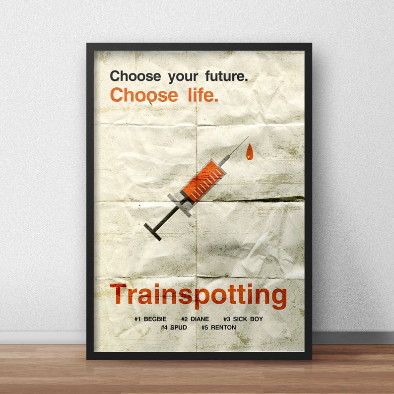 Trainspotting poster T2 print art minimal minimalist artwork | Etsy Trainspotting poster T2 print art minimal minimalist artwork | Etsy