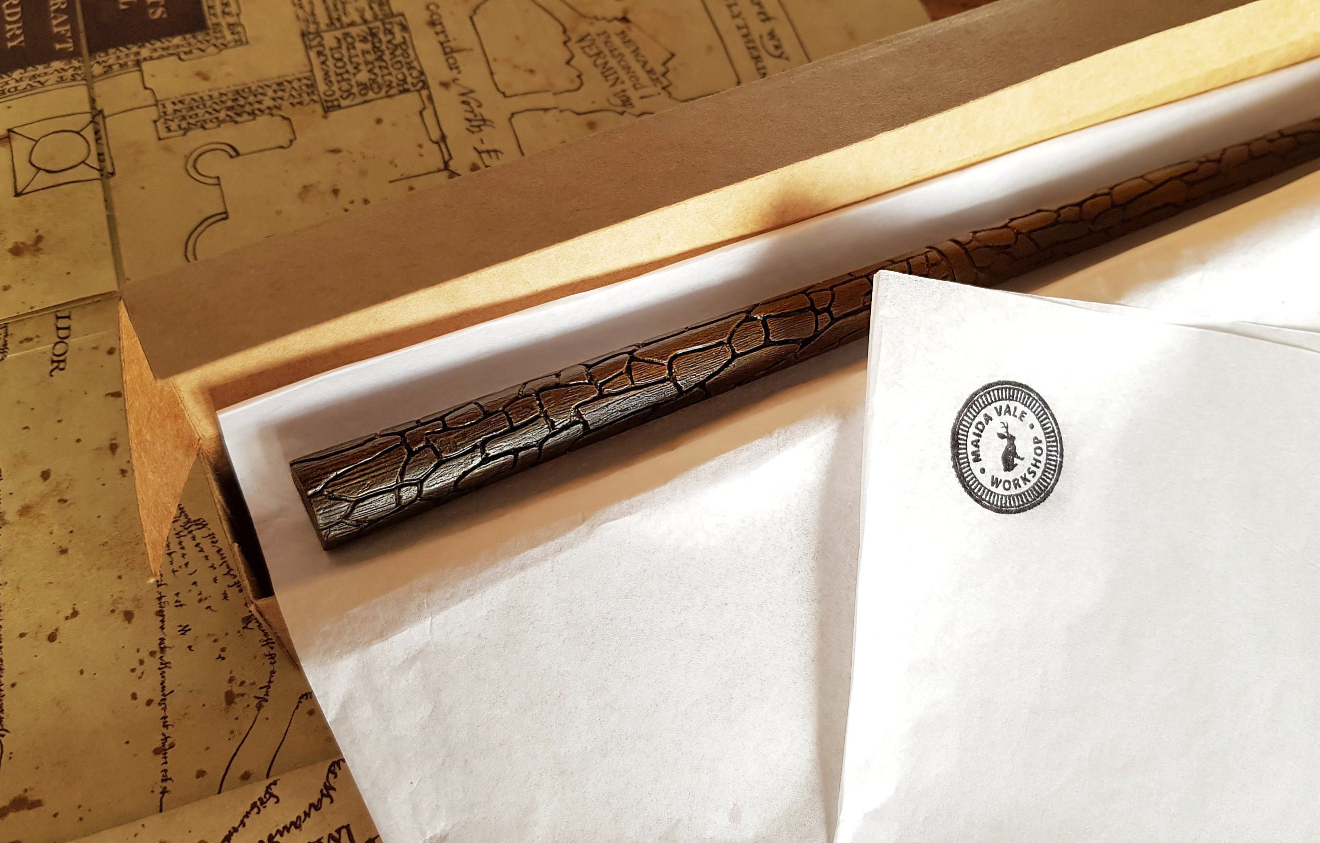 Bark Wand: Harry Potter Inspired, Handcrafted Resin Wand - Etsy