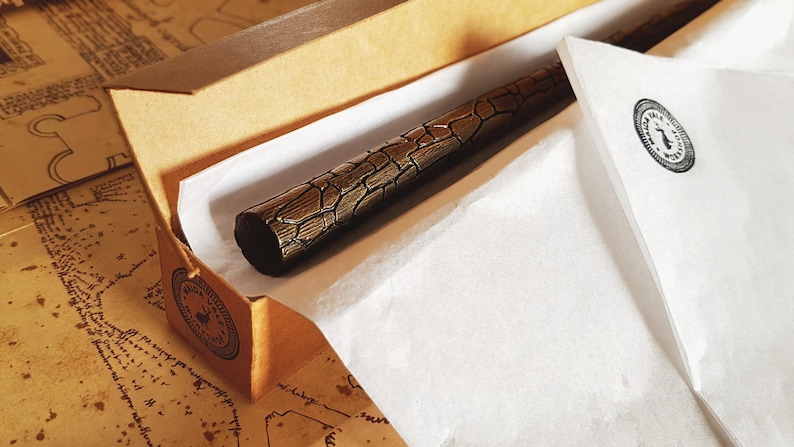 Bark Wand: Harry Potter Inspired, Handcrafted Resin Wand - Etsy