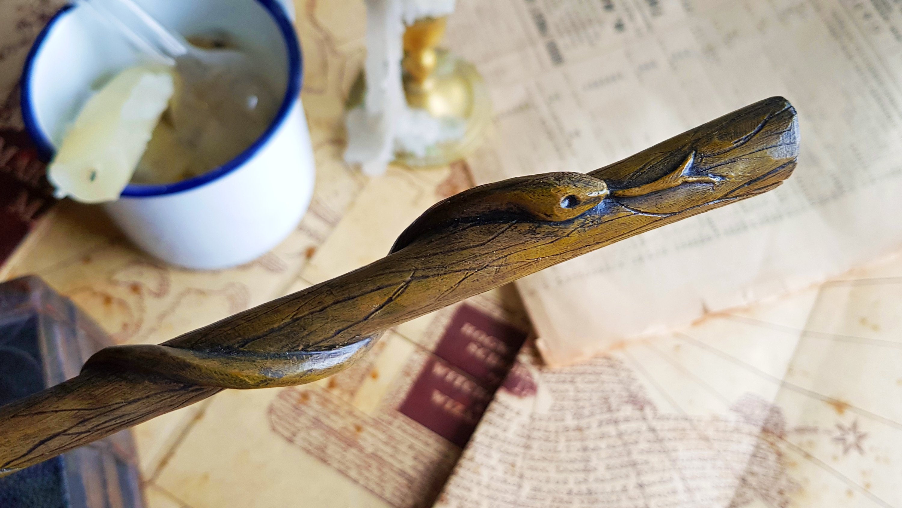 Snake Wand: Harry Potter inspired. Handcrafted resin wand with | Etsy