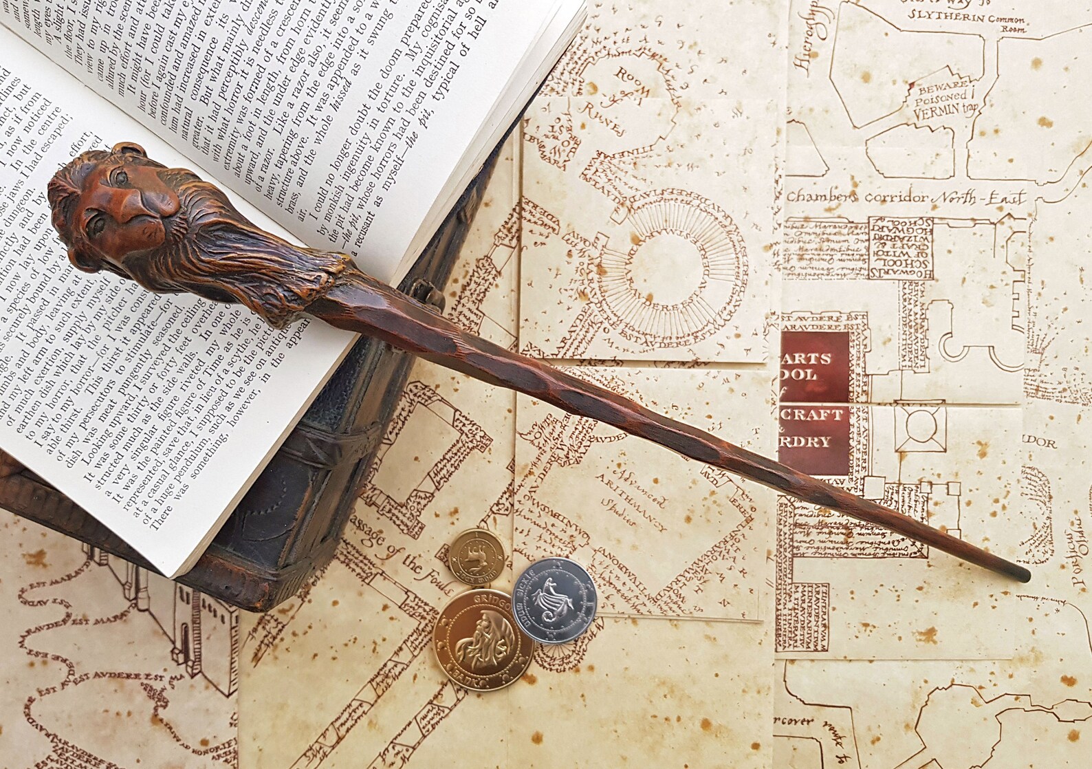 Regal Lion Wand: Harry Potter Inspired Handcrafted Resin Wand - Etsy