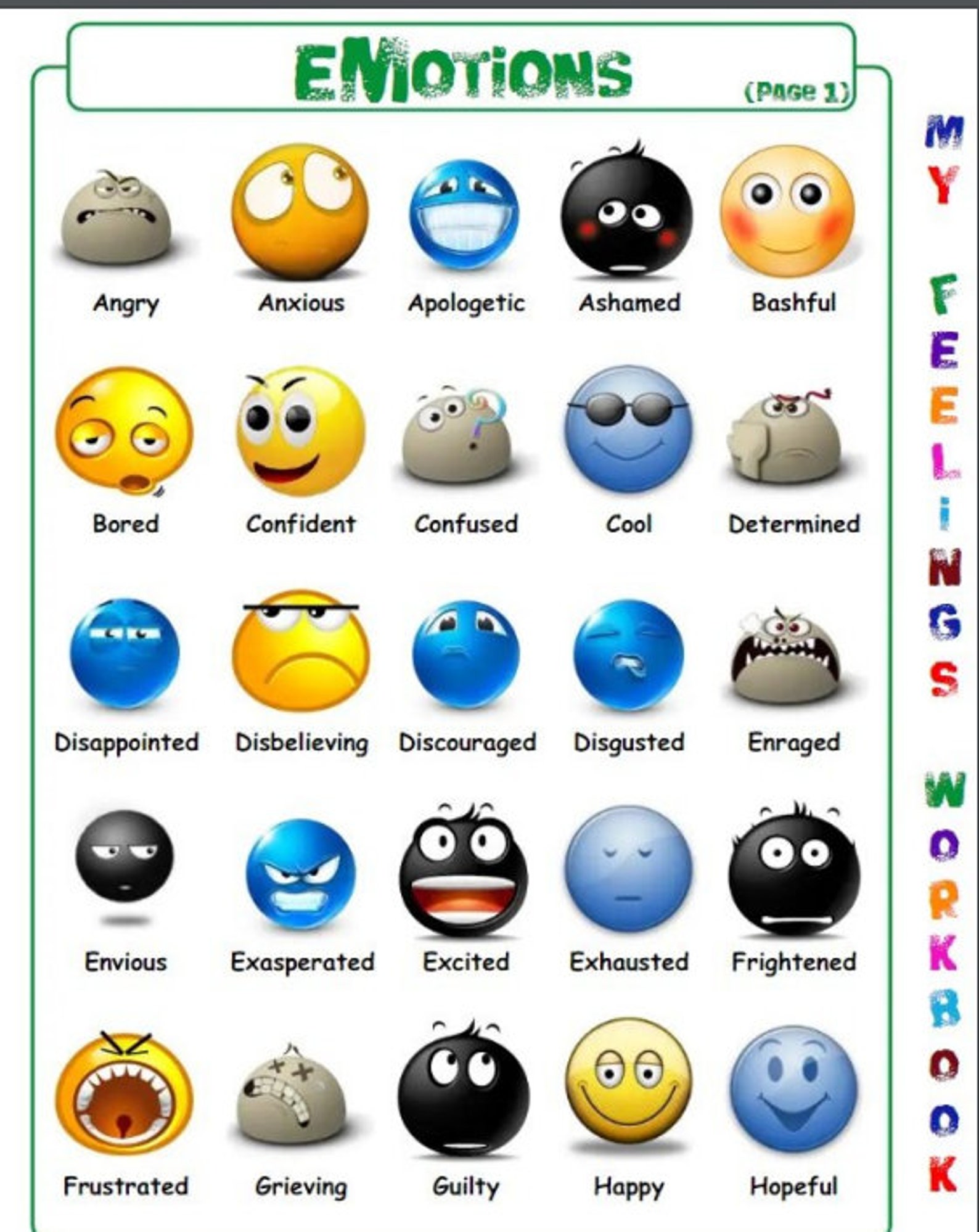 My Feelings Workbook - Etsy