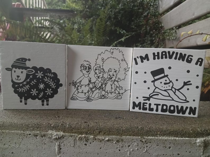 Alvin and the Chipmunks and Other Christmas Wooden Signs - Etsy
