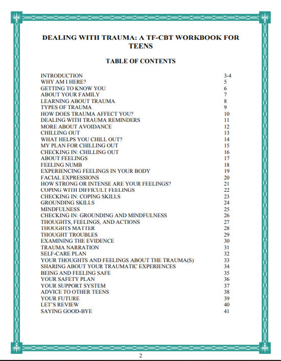 Dealing With Trauma: A TF-CBT Workbook for Teens - Etsy