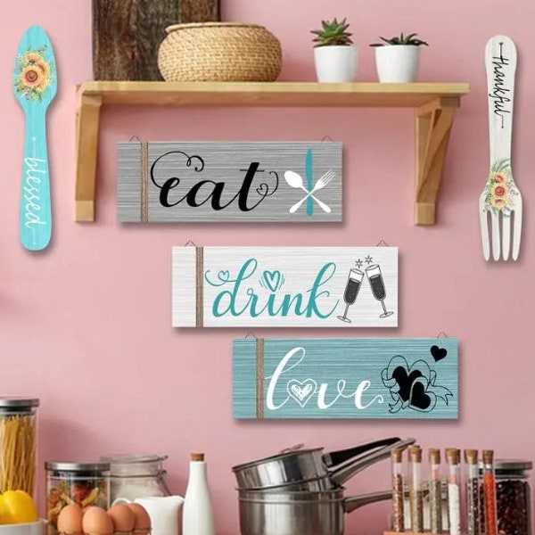 Eat Drink Love Art - Etsy