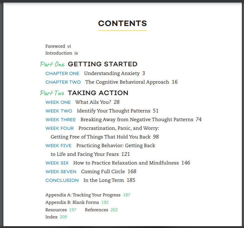 The Anxiety Workbook. A 7-week Plan to Overcome Anxiety, Stop Worrying ...