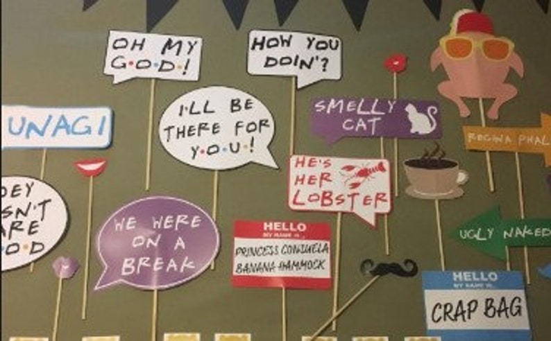 Friends TV Photo Booth Printable Props | Etsy