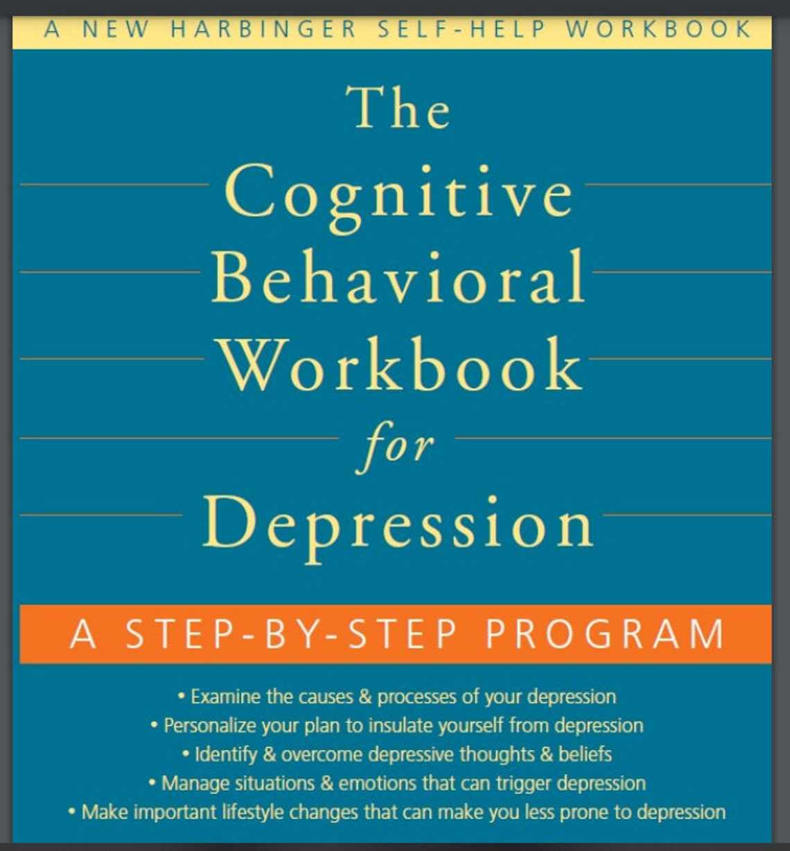 The Cognitive Behavioral Workbook for Depression - Etsy