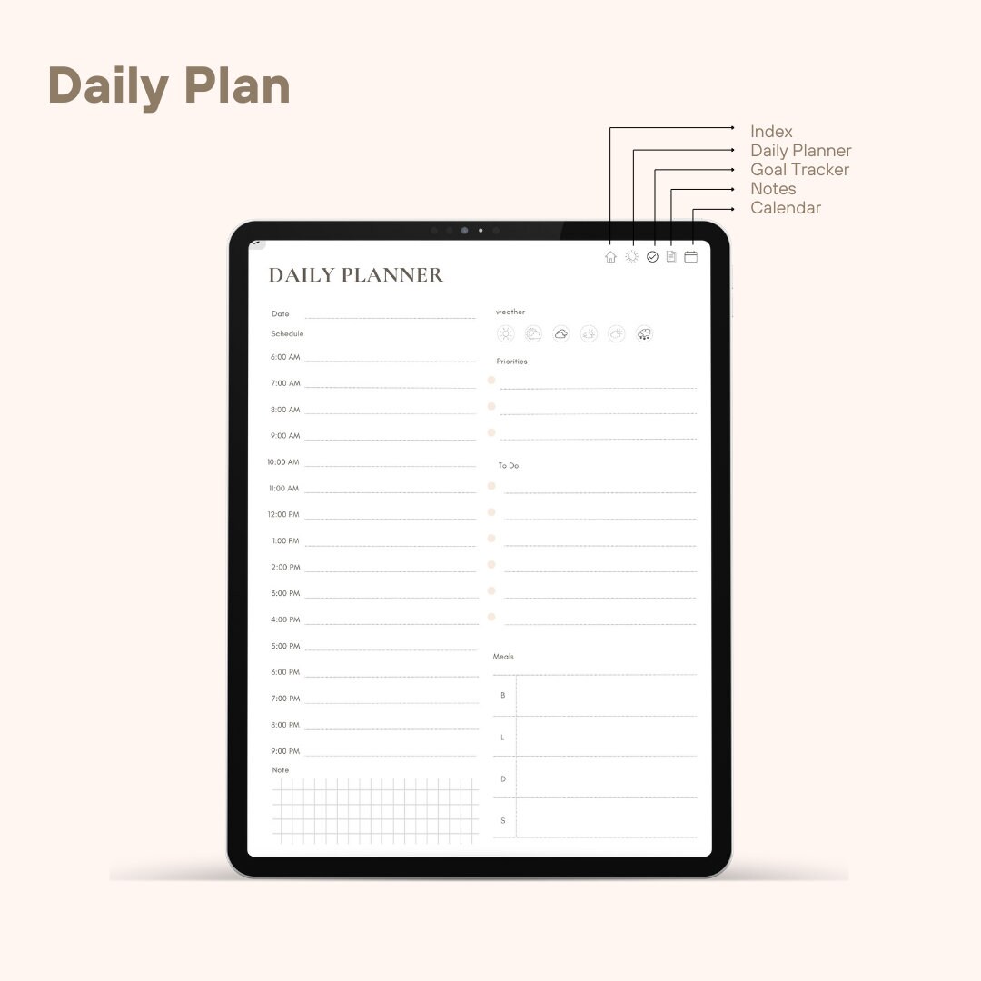 2024 Digital Planner, 2024 Portrait Planner, Hyperlinked Digital Life ...