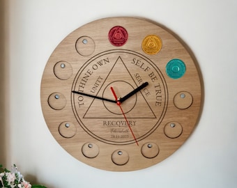 Personalised Recovery Token Display Clock,recovery Tokens,personalized ...
