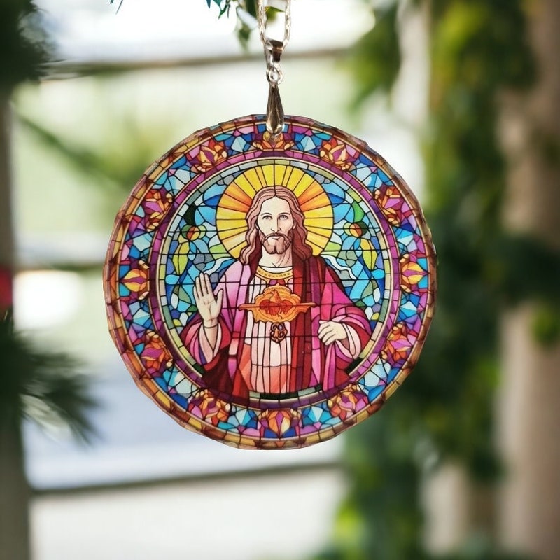Religious Glass Baubles - Etsy