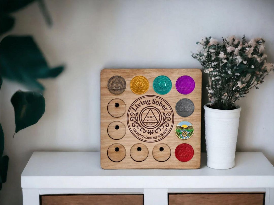 Personalised Recovery Token Display - Chips - Personalized Serenity ...