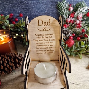 Personalised Christmas Candle Memorial Display - Rocking Chair - Chair ...