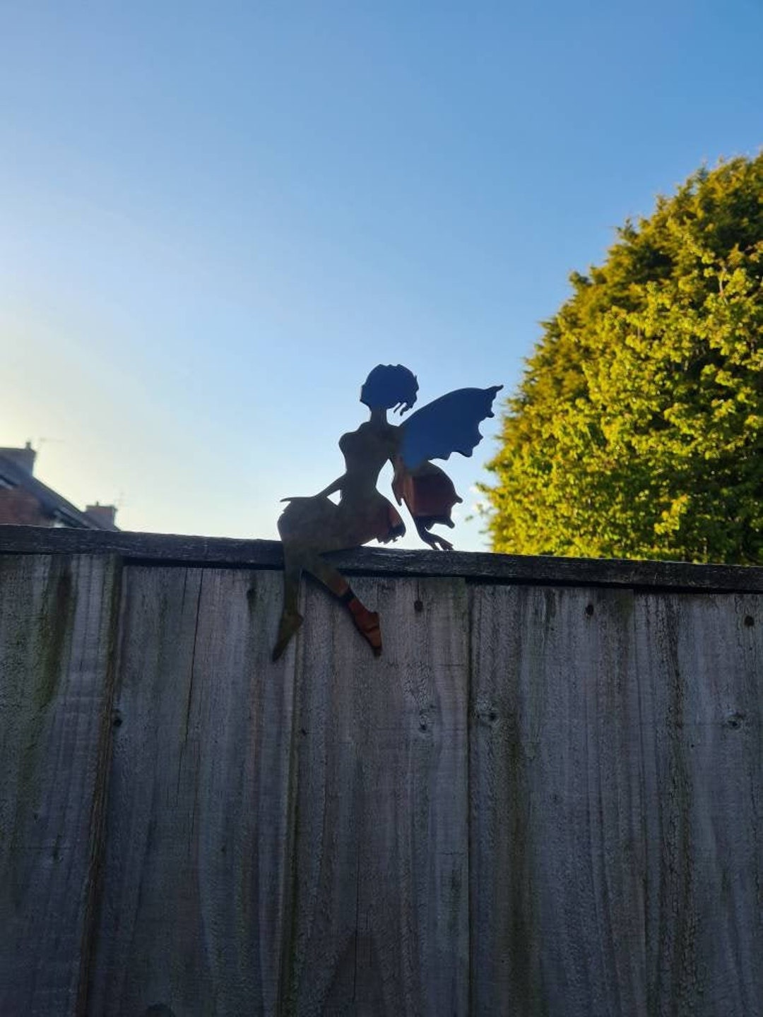 Fence Top Sitting Fairy - Pixie - Fairy House - Garden - Patio ...