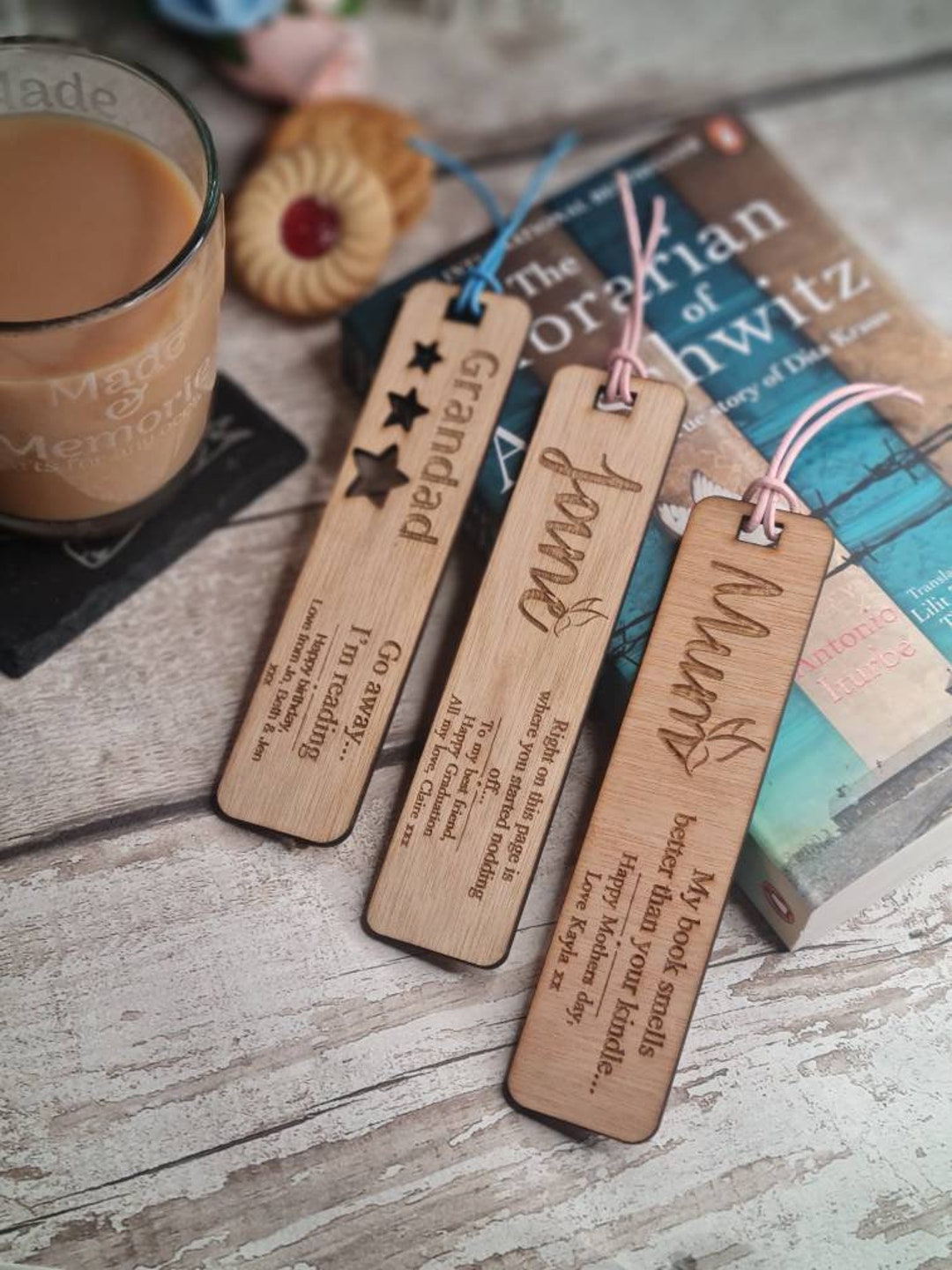 Personolised Wooden Bookmark, Birthday, Anniversary Present. Mothers ...