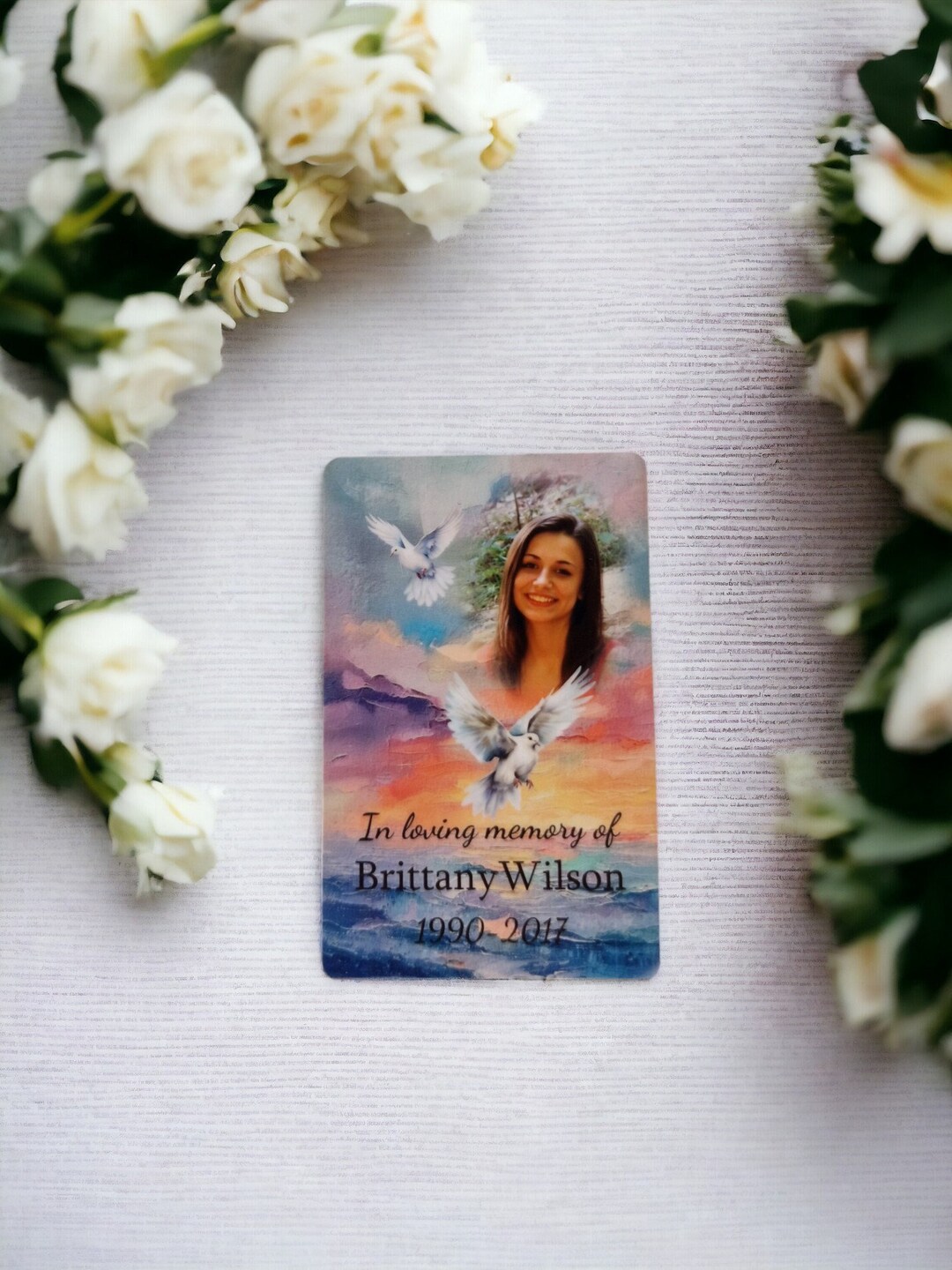 Personalised Memorial Wallet - Purse Card - Funeral - Anniversary ...