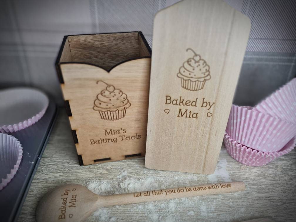 6 Piece Personalised Baking Set Beautiful Gift for Child - Etsy UK