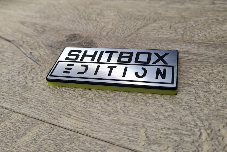 Shitbox Edition Fun Novelty Auto Badge! Perfect and Long Lasting for ...