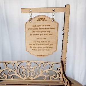 Personalised Wedding Memorial Centrepiece Candle Display - Bench - Save ...