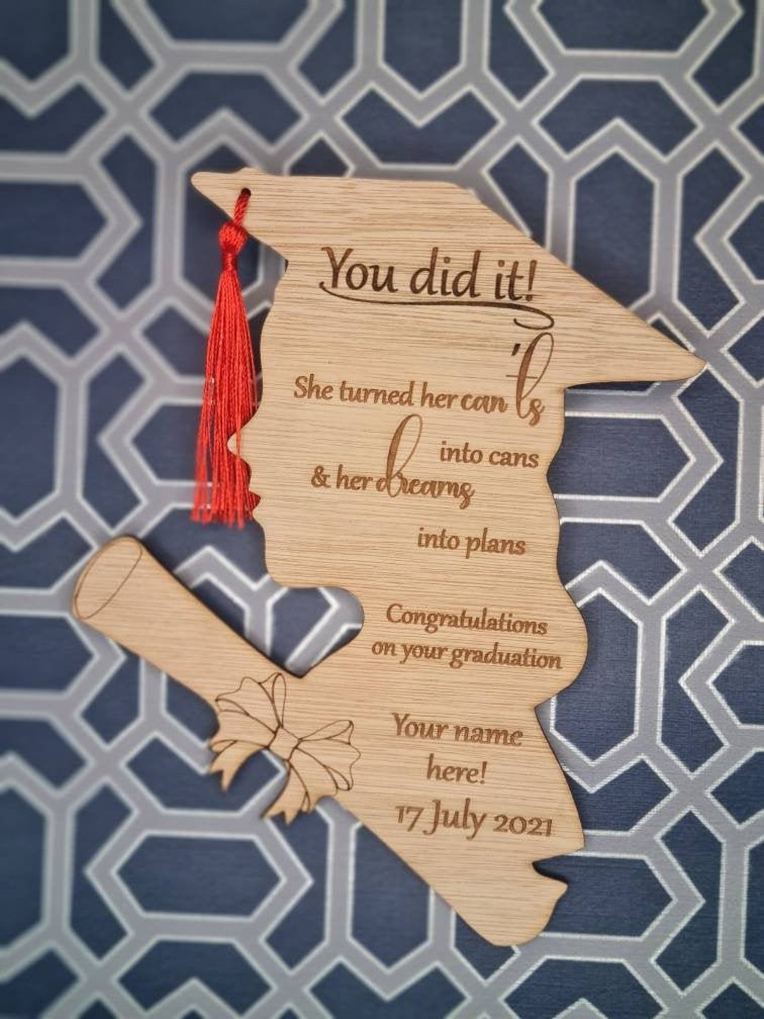 Personalised Graduation Sign for Her - Congratulate Someone With This ...