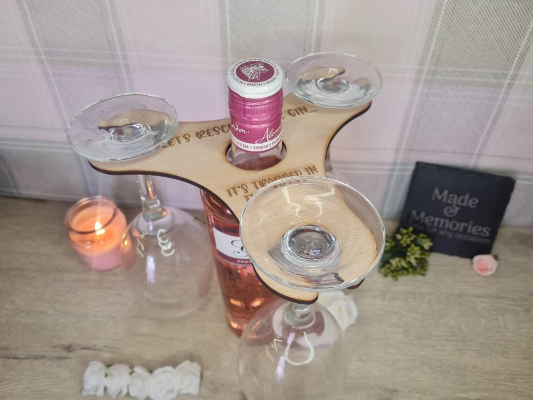 Personalised Gin Butler, Bar Butler, Funny Quote, Glass Holder ...