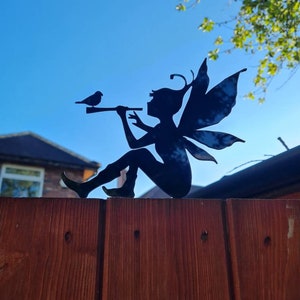 Fence Top Pixie Piper - Fairy - Fairy House - Garden - Patio - Magical ...