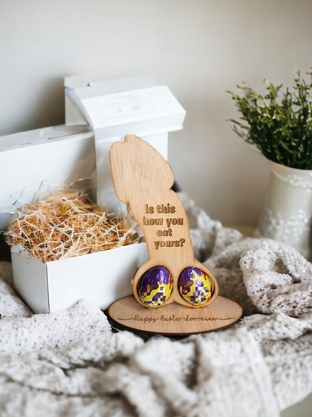 Personalised Novelty Easter Willy Egg Holder - Funny Adult Gift ...