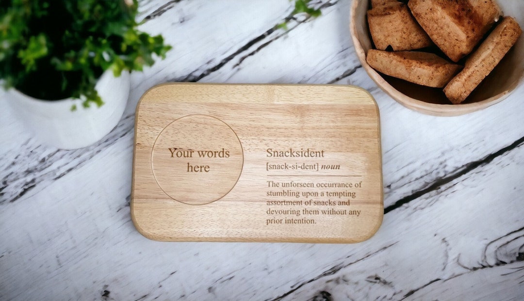 Personalised Tea or Coffee and Biscuit Board - Choice of Wording - Gift ...