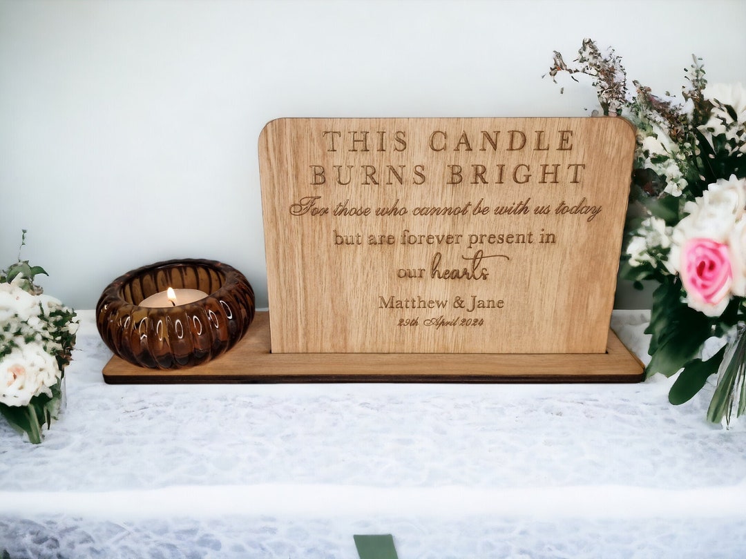 Personalised Wedding Candle Display to Remember Loved Ones ...