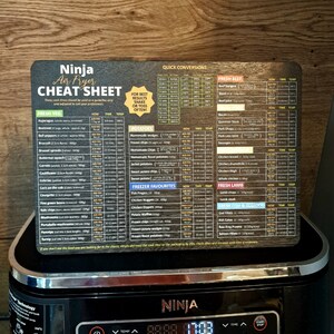 Ninja Air Fryer Cheat Sheet Conversion Chart - Easy Cooking - Cooking ...