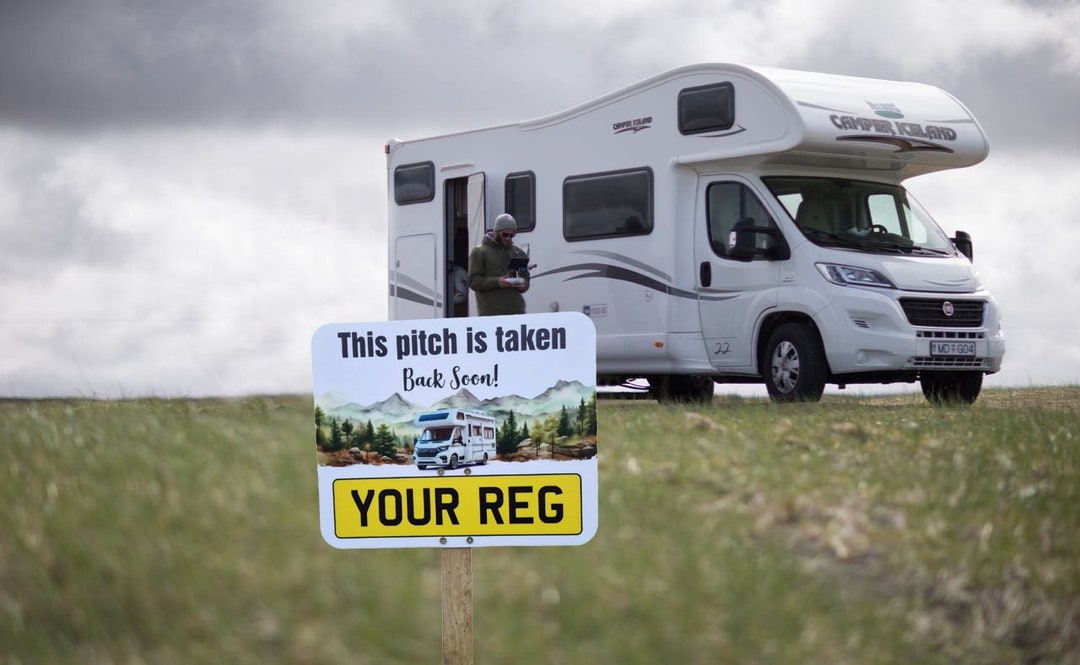 Personalised Motorhome Campsite Pitch Reserved Sign Camper Van Stake ...