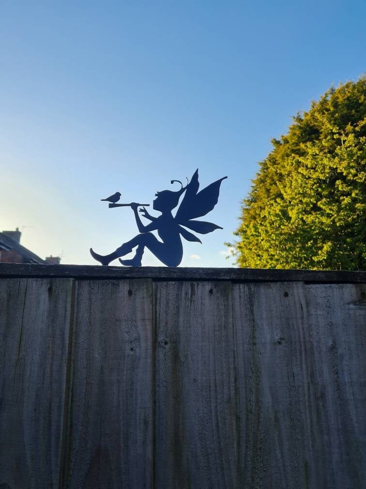 Fence Top Pixie Piper Fairy Fairy House Garden Patio - Etsy UK