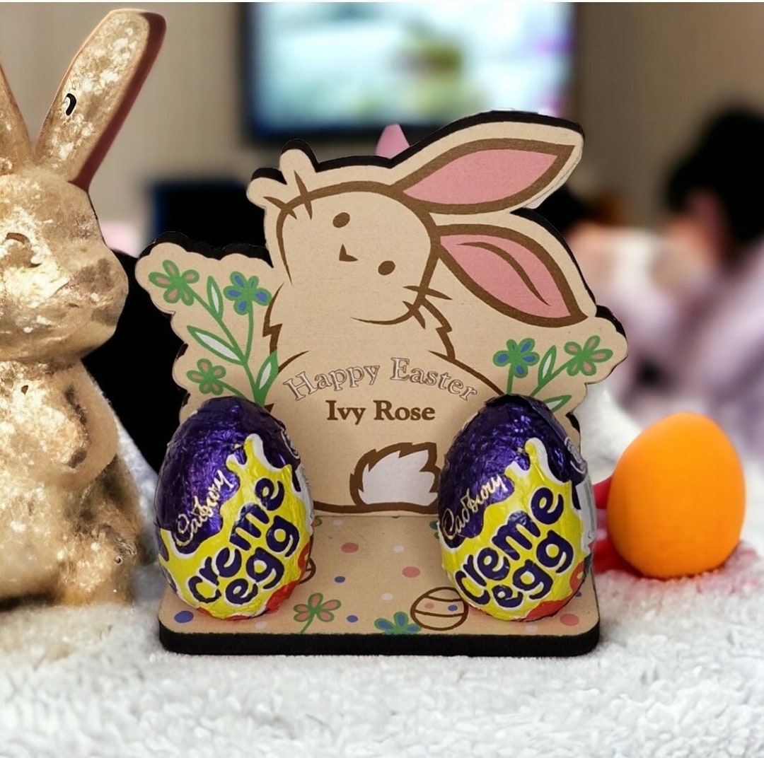 Personalised Easter Bunny Egg Stand Great Easter Gift Funny, Kids ...