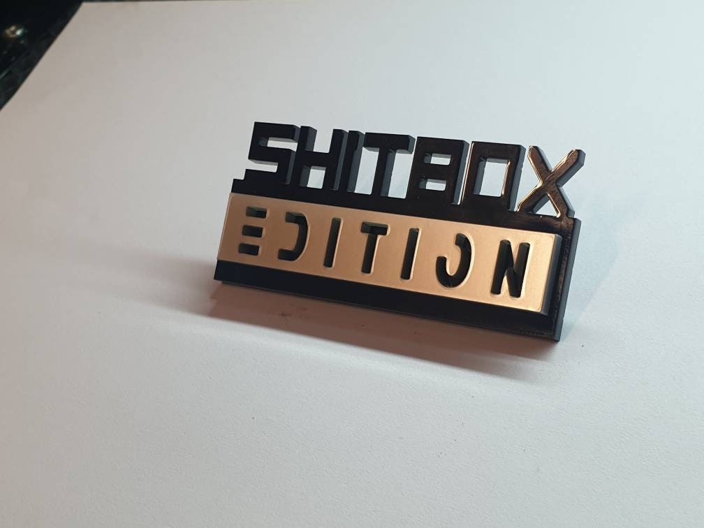 High Quality Shitbox Edition Badge High Gloss Acrylic - Etsy UK