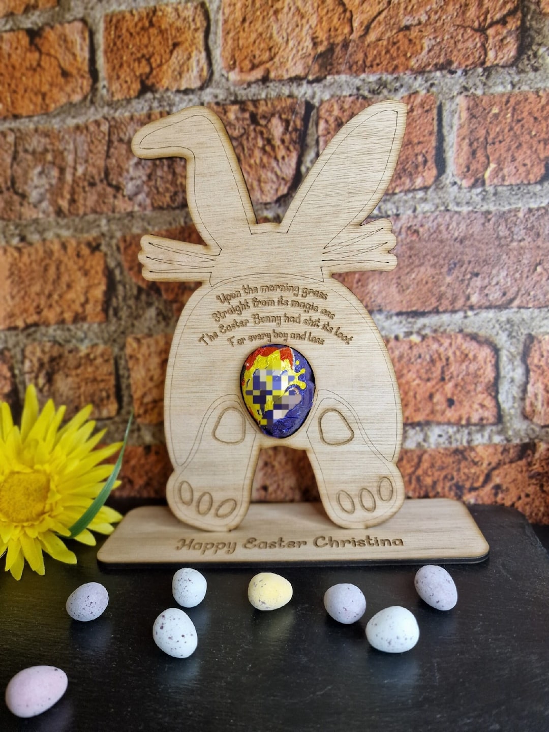 Adult Easter Gift Personalised Novelty Bunny Egg Holder Funny, Prank ...