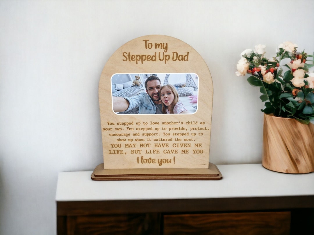 Personalised Fathers Day Sign - Perfect Gift for Step Dad - Frame ...