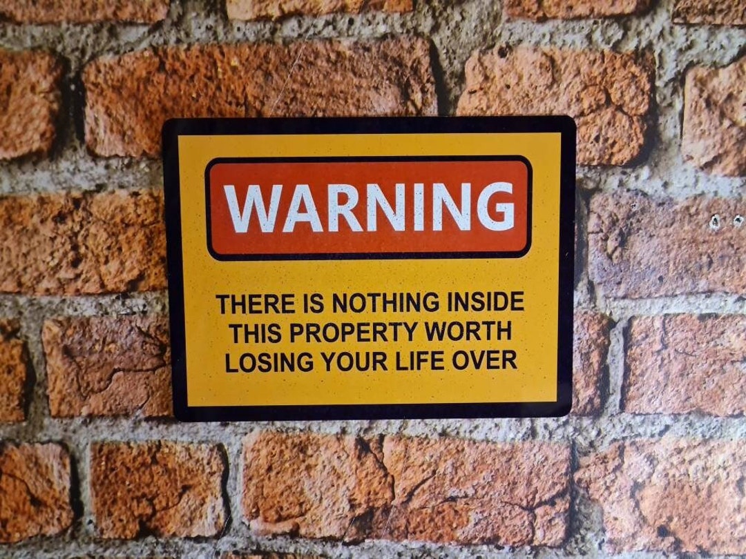 Wooden Security Sign - Property Protection - Work Premises - Warn Away ...
