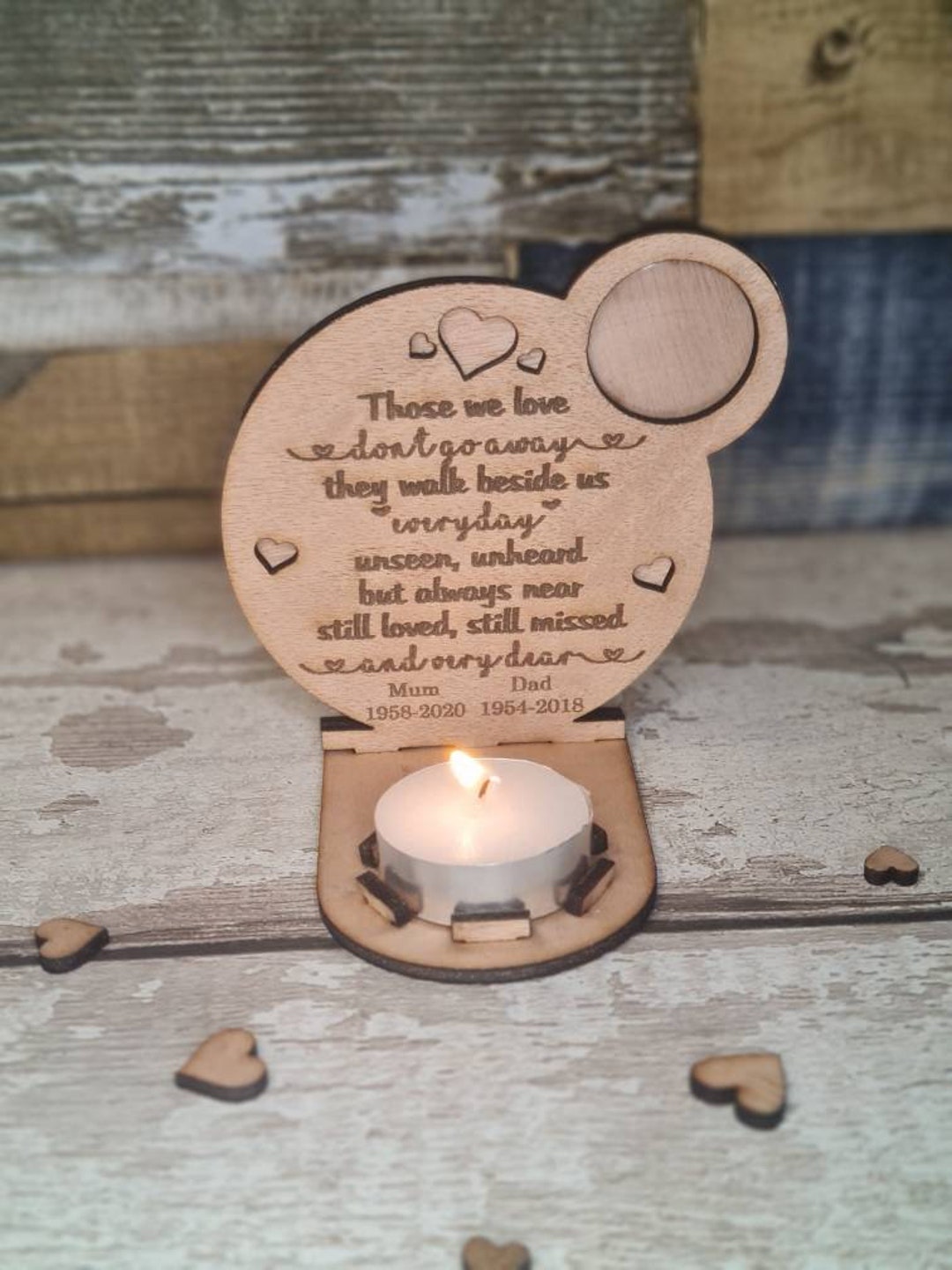 Personalised Remembrance Candle Frame With Poem, Lovely Gift to ...