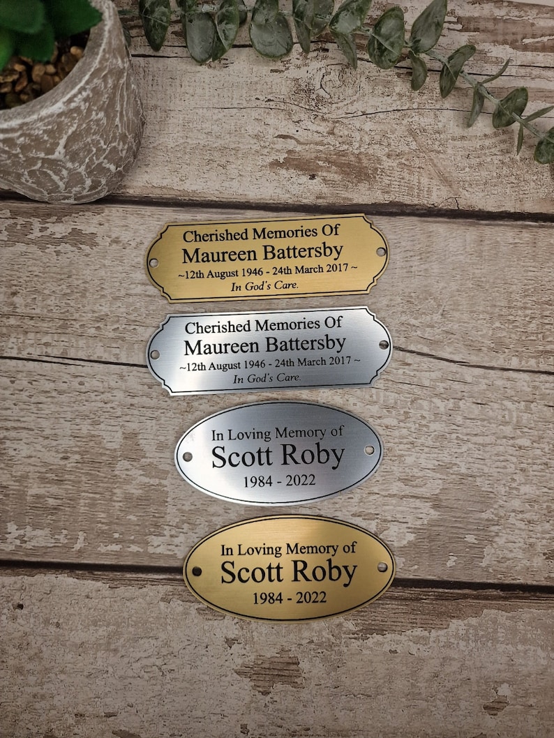 Personalised Memorial Bench Plaque - Anniversary - Garden - Tree ...