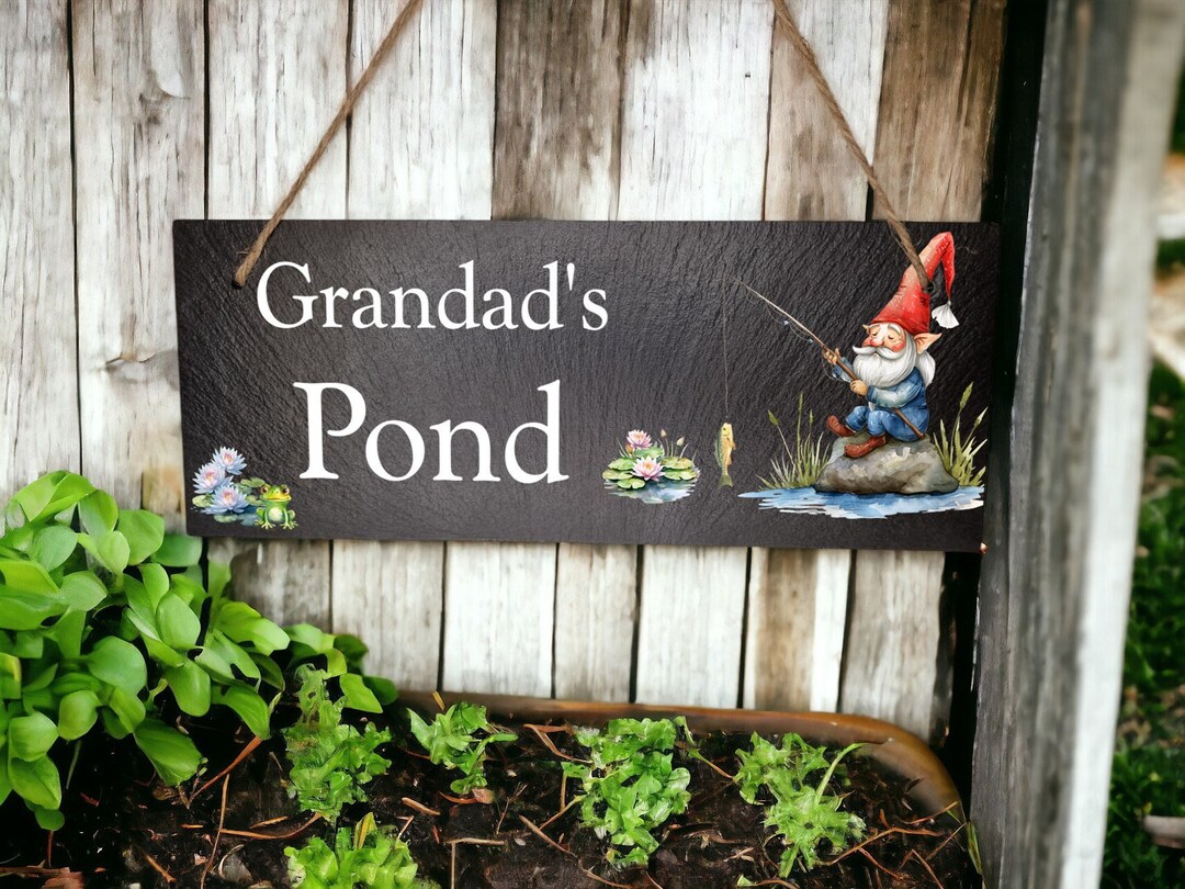 Personalised Garden Pond Sign Decoration - Printed Onto High Quality ...